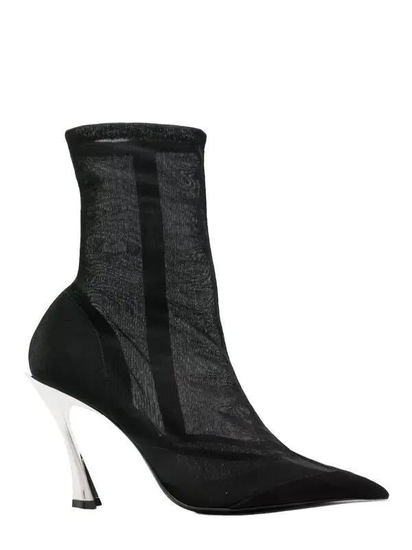 MUGLER 95mm Mesh Fang Boots - Black