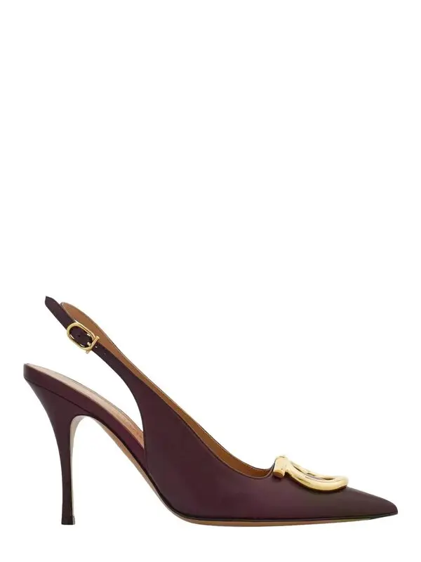 FERRAGAMO Maxi Gancini Slingback Pumps - Red