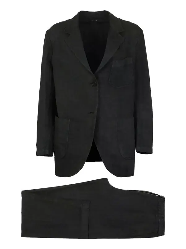 Aspesi Linen Single-breasted Suit - Green