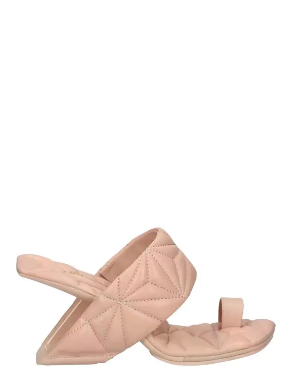 United Nude Loop Hi Puffy Leather Mules - Pink