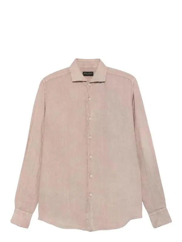 DELL'OGLIO Linen Shirt - Brown