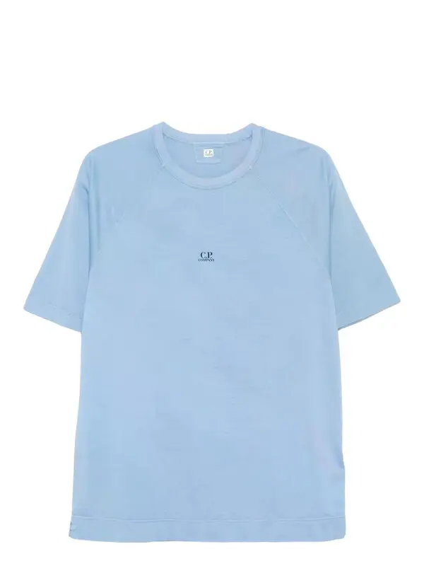 C.P. COMPANY Logo-embroidered T-shirt - Blue