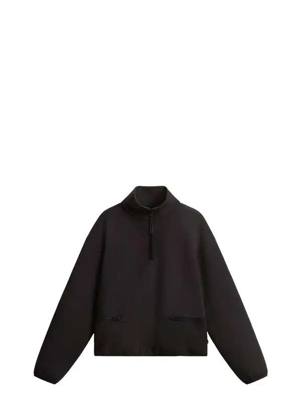 Woolrich Fleece Zipped Sweatshirt - Black
