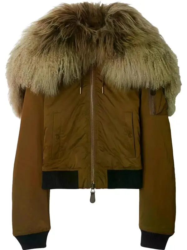 Burberry Padded Bomber Jacket - Brown