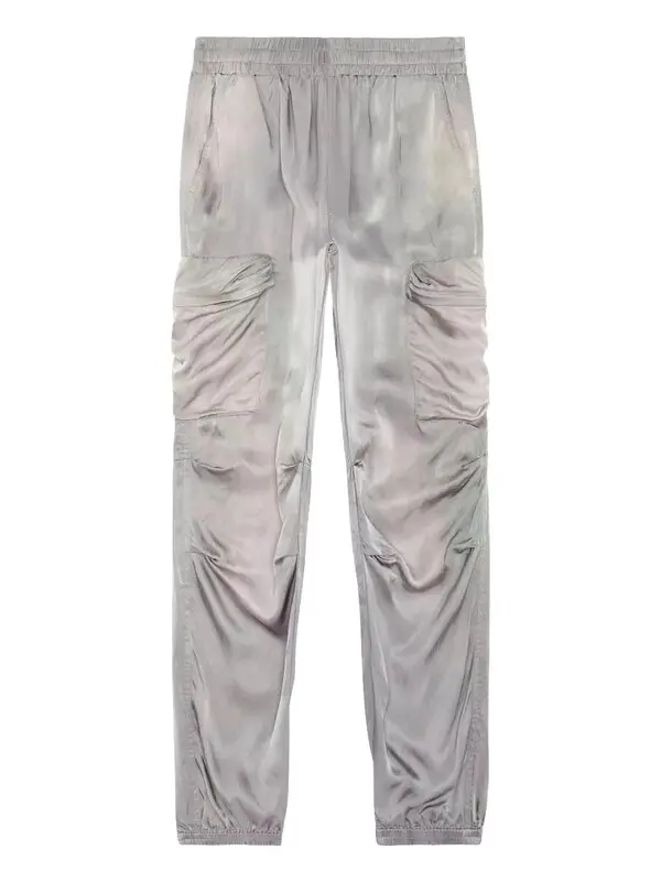DIESEL® P-mirow-n1 Satin Cargo Trousers - Silver
