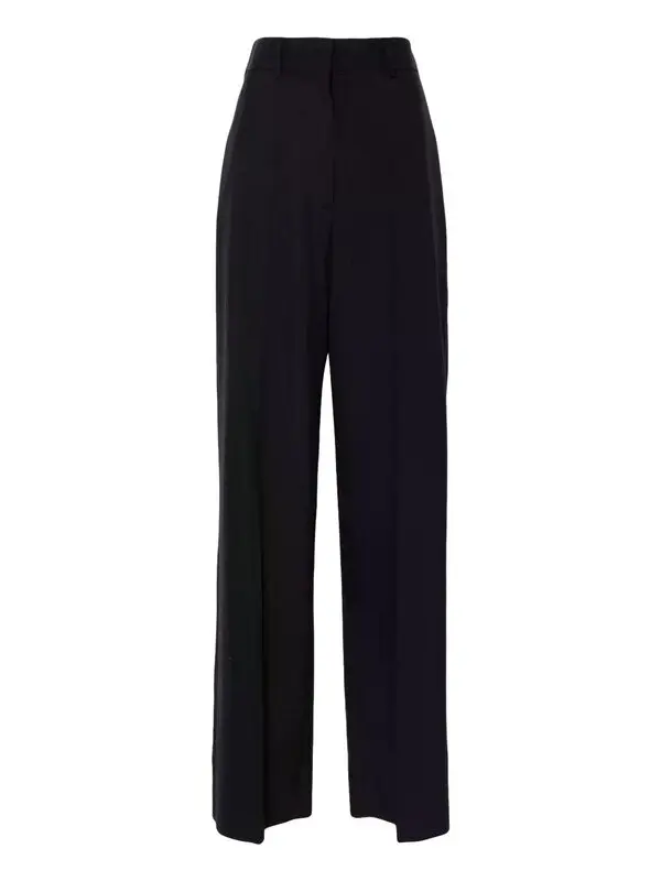 Valentino Garavani High-waisted Tailored Wool Trousers - Blue