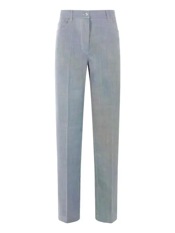 FERRAGAMO Five-pocket Straight Leg Trousers - Blue