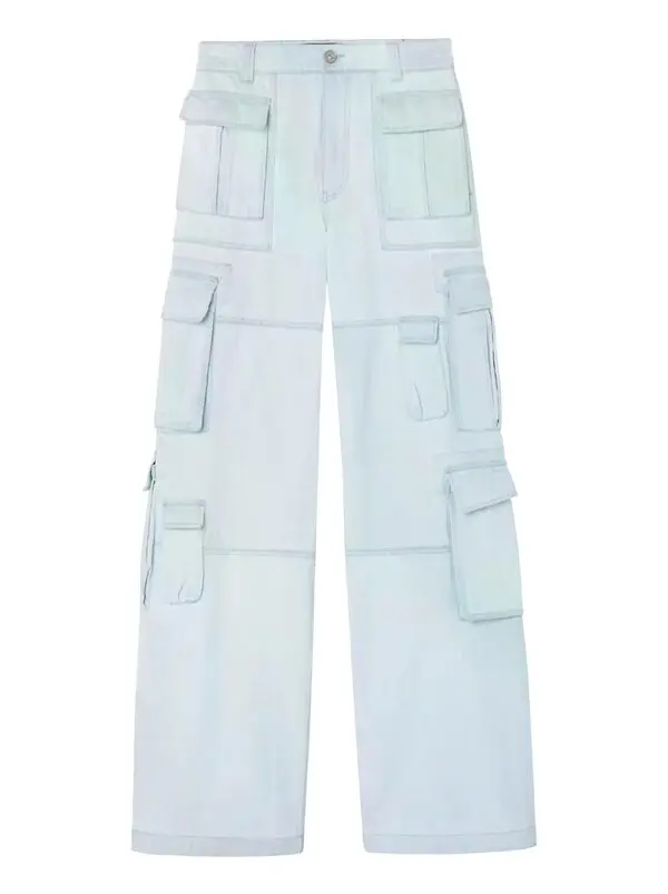 Versace Wide-leg Cargo Jeans - Blue