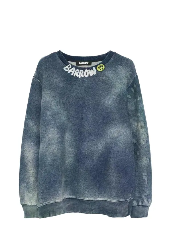 BARROW Washed Denim Sweatshirt - Blue