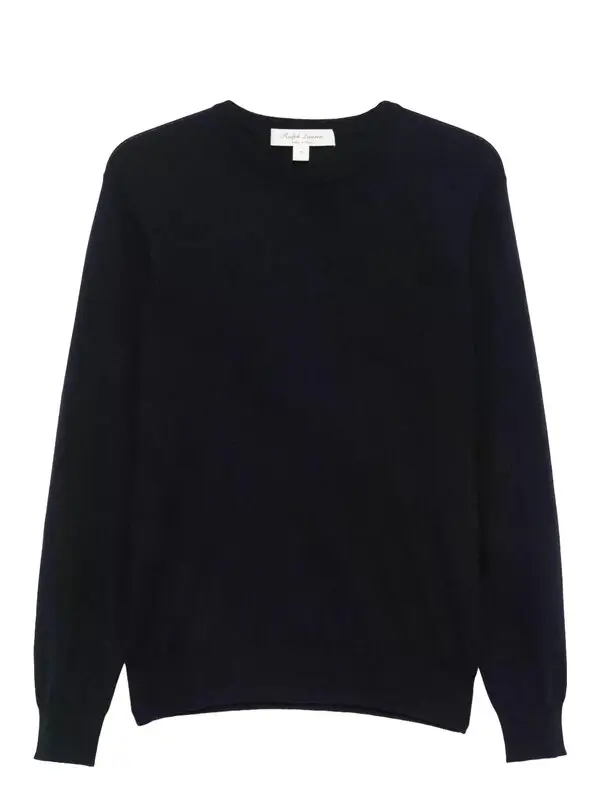 Ralph Lauren Purple Label Cashmere Crew Neck Sweater - Blue