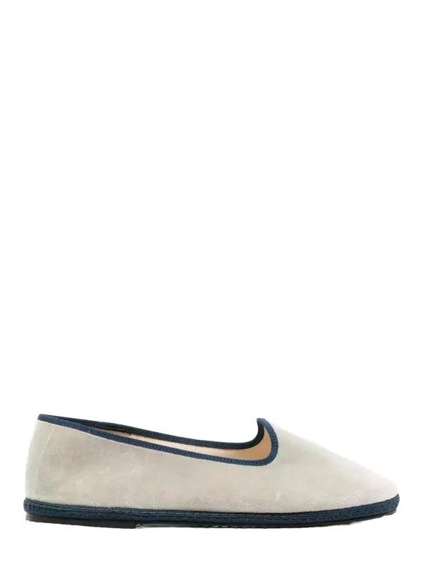 SCAROSSO William Iv Velvet Loafers - Grey