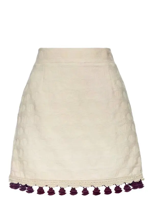La DoubleJ Baia Jacquard Mini Skirt - Neutrals