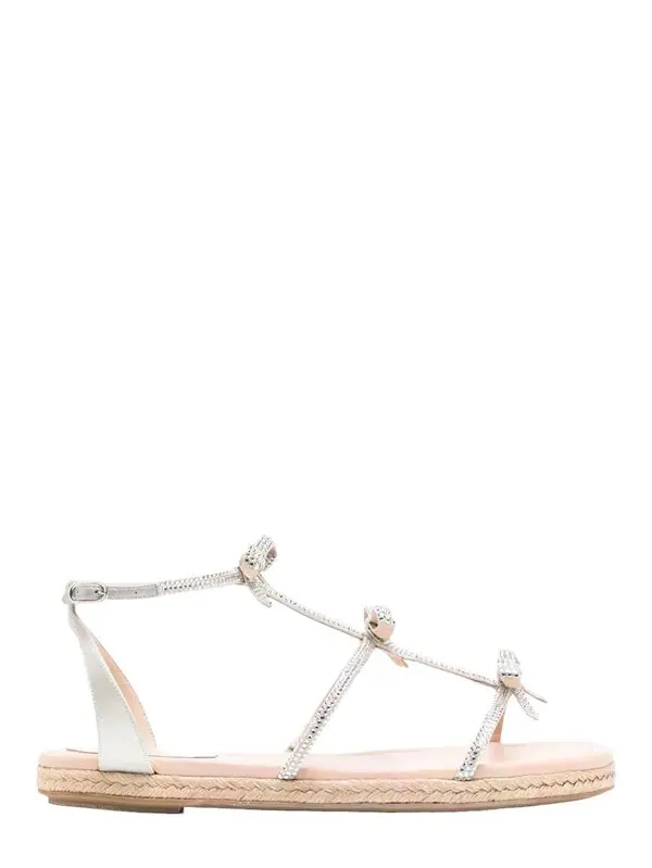 Rene Caovilla Caterina Rhinestone Embellished Sandals - Silver