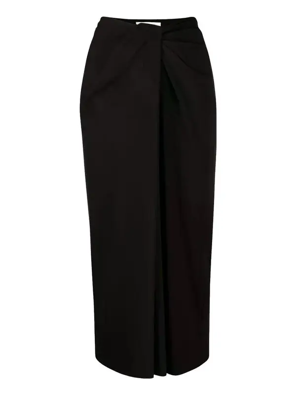 Valentino Garavani Twist-detail Pencil Skirt - Black