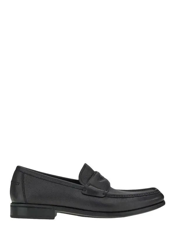 FERRAGAMO Chunky Leather Penny Loafers - Black