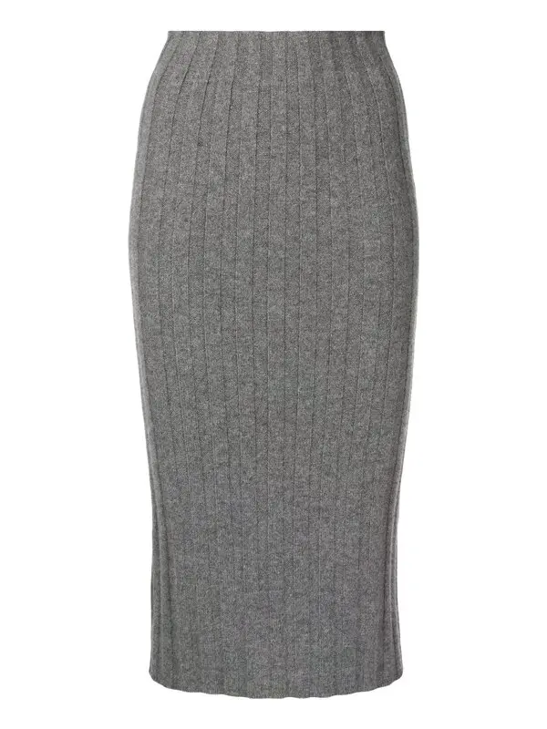 Cashmere In Love Lenny Chunky-knit Skirt - Grey