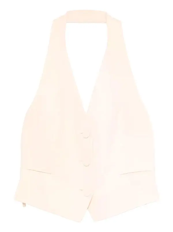 Patrizia Pepe Halterneck Waistcoat - Orange