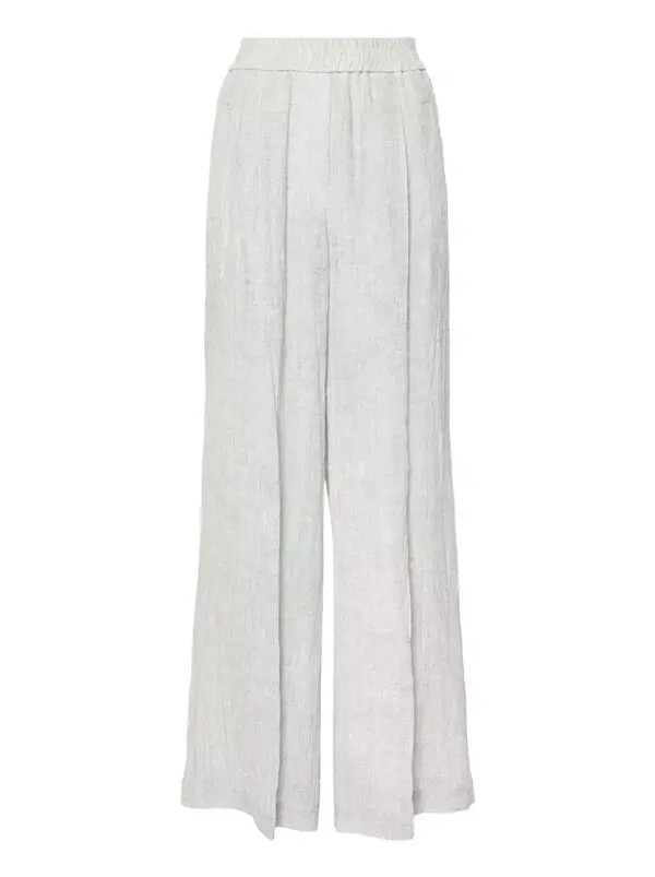 Brunello Cucinelli High-waist Palazzo Trousers - Grey