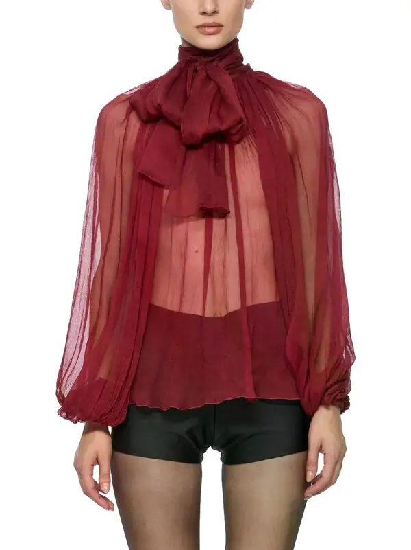 ATU BODY COUTURE Silk Blouse - Red