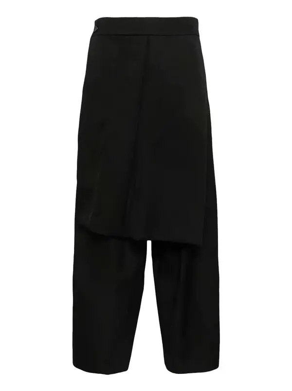 SONGZIO Wide-leg Wool Trousers - Black