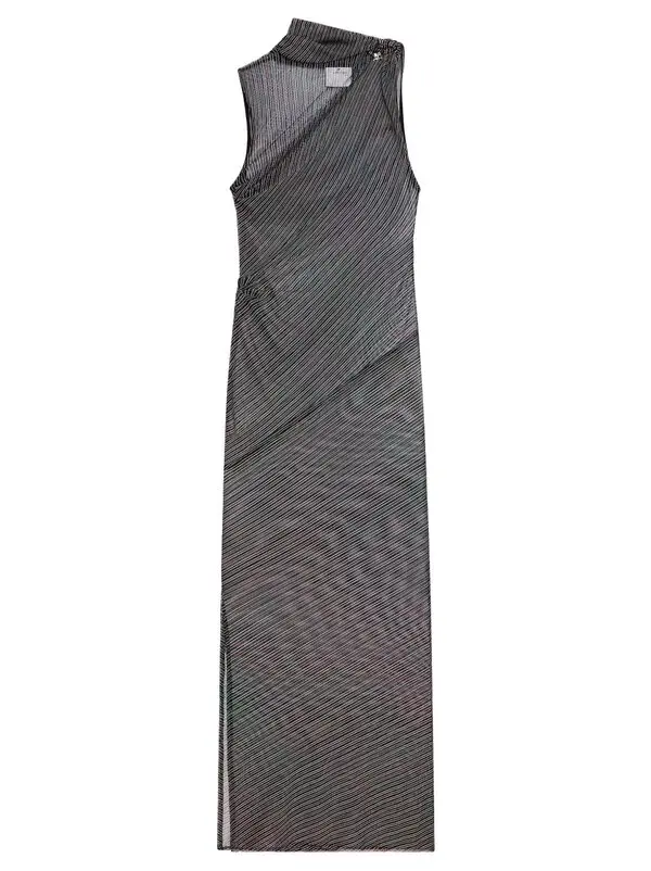 COURREGES Draped Mesh Dress - Black