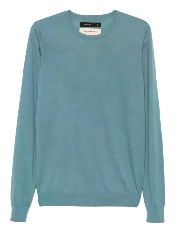 Frenckenberger Cashmere Crew Neck Sweater - Blue