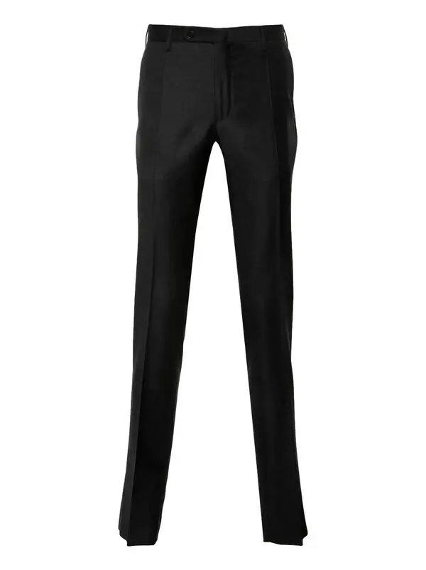 Incotex Anthracite Wool Trousers - Grey