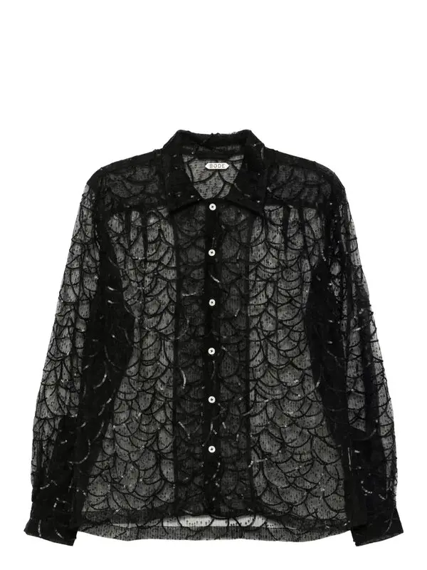 BODE Pewter Shoal Shirt - Black