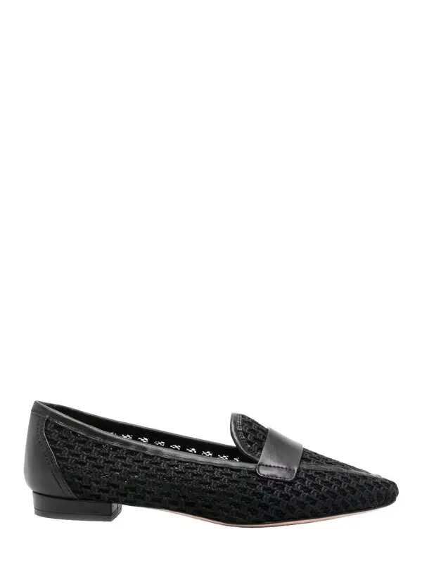 Agl Blanca Plots Woven Loafers - Black
