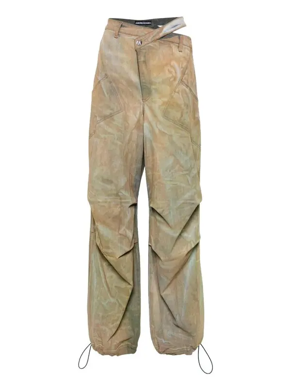 ANDREĀDAMO High-waist Cargo Jeans - Neutrals