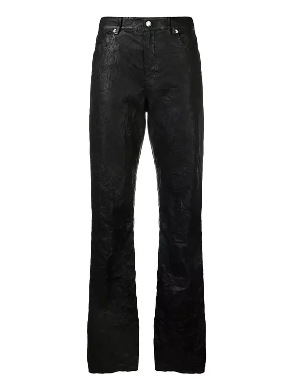 Zadig&Voltaire Evy Crinkled Leather Trousers - Black
