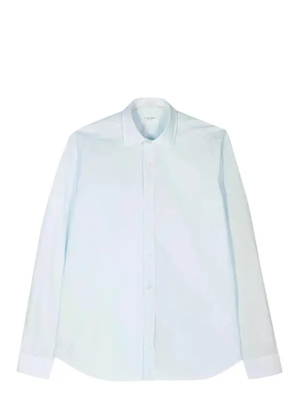 TINTORIA MATTEI 954 Poplin Cotton Shirt - Blue