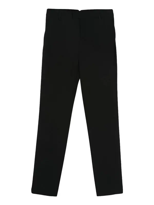 AMI Paris Crepe Tapered-leg Trousers - Black