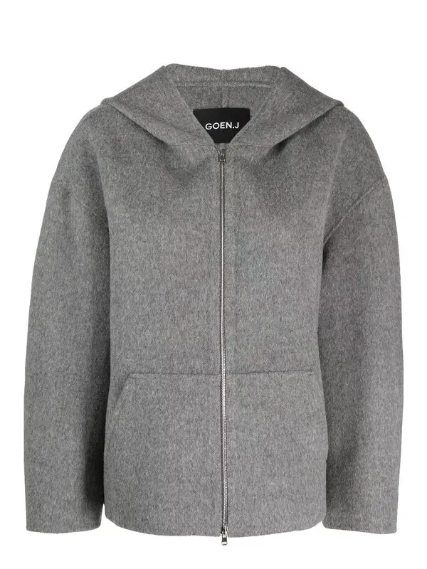 Goen.j Zip-up Hooded Jacket - Grey