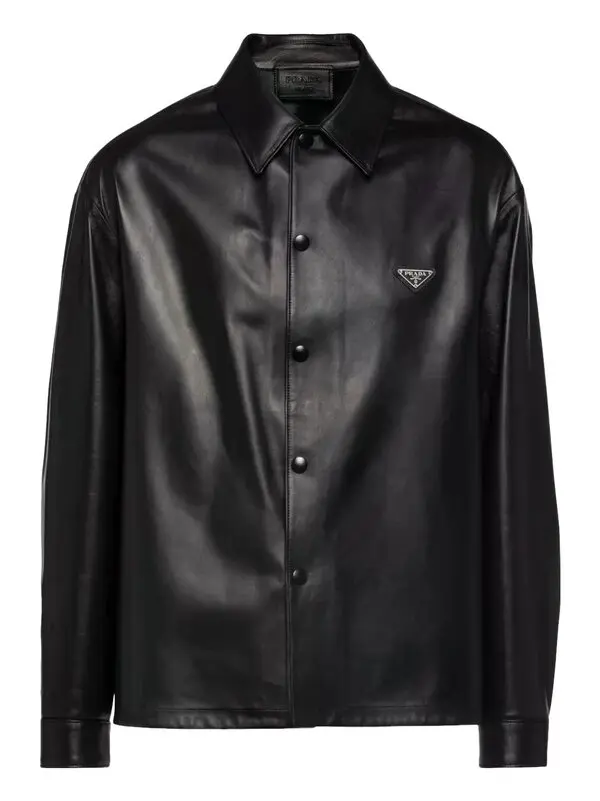 Prada Leather Shirt - Black