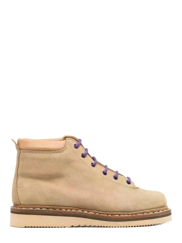 Needles Suede Lace-up Boots - Brown