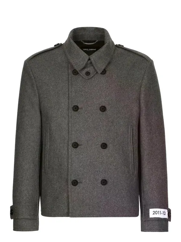 Dolce & Gabbana Double-breasted Pea Coat - Grey