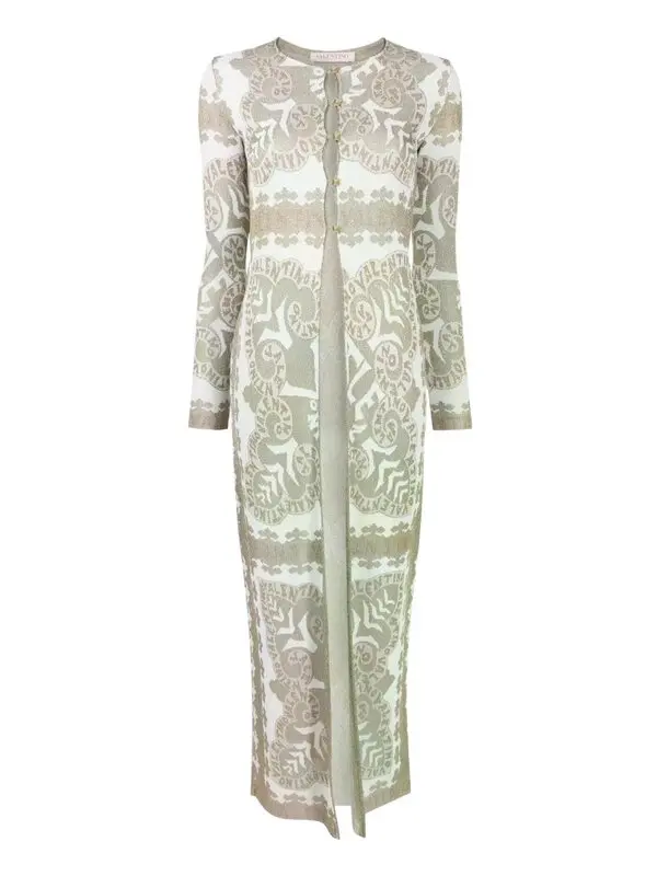 Valentino Garavani Geometric-print Cape - Metallic