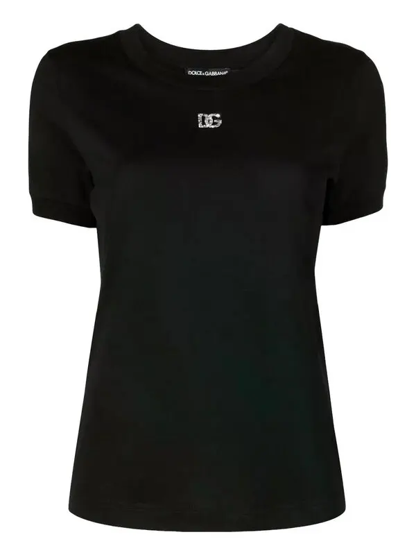 Dolce & Gabbana Crystal-embellished Round-neck T-shirt - Black