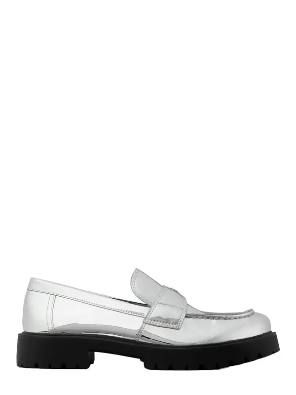 Tory Burch Classic Lug Loafers - Silver