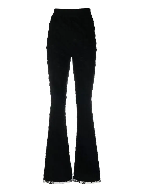 AMBUSH Monogram Flared Trousers - Black