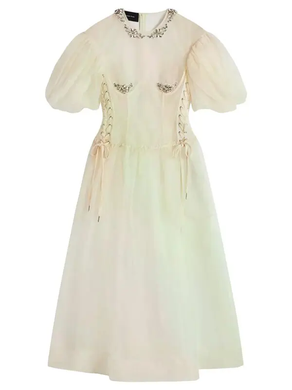 Simone Rocha Corset A-line Dress - Neutrals