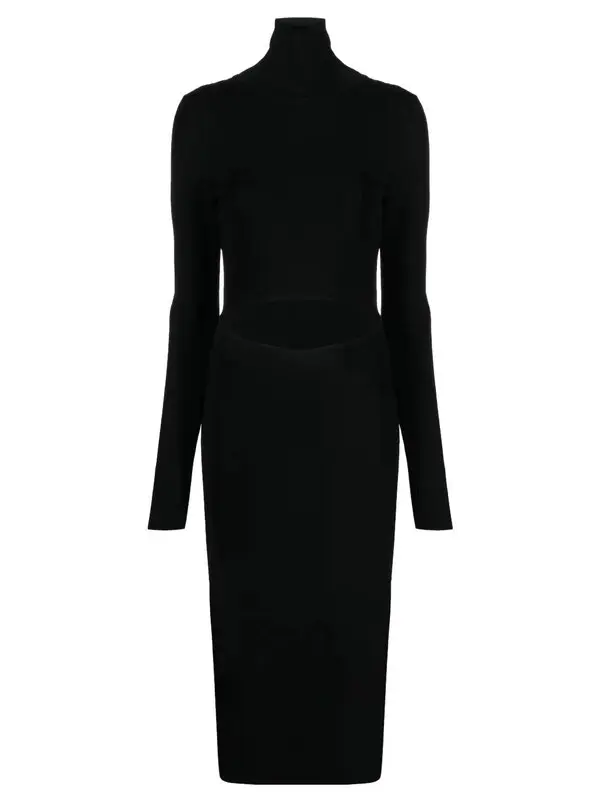 Gauge81 Suno Roll-neck Maxi Dress - Black