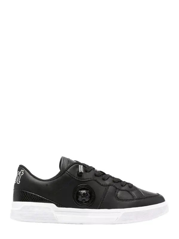 Just Cavalli Logo-patch Leather Sneakers - Black