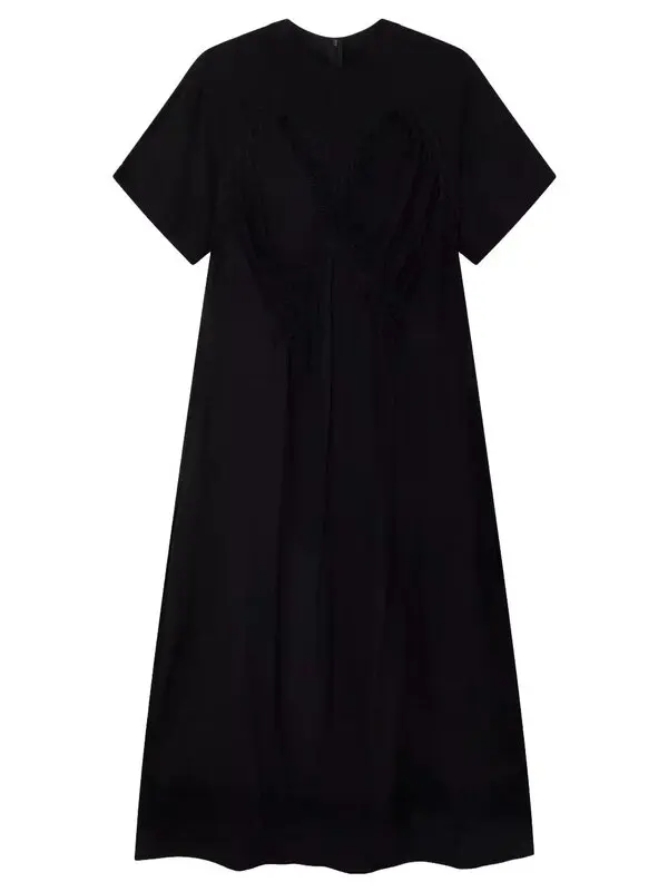 Stella McCartney Lace-detail Silk Maxi Dress - Black