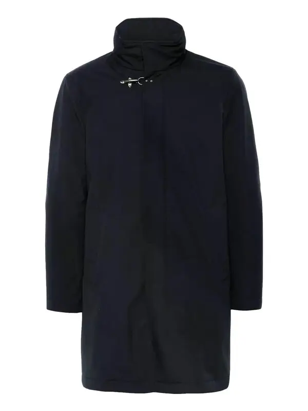 FAY Gancini-buckle Coat - Blue