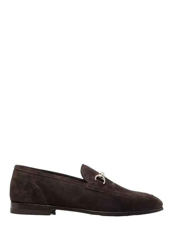 SCAROSSO Alessandra Suede Loafers - Brown