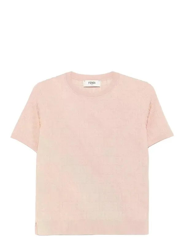 Fendi Ff-jacquard T-shirt - Pink