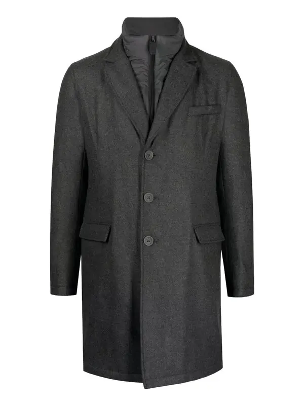 Herno Hybrid Virgin Wool-cashmere Coat - Grey