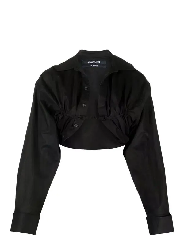 Jacquemus Le Papier Bolero Shirt - Black